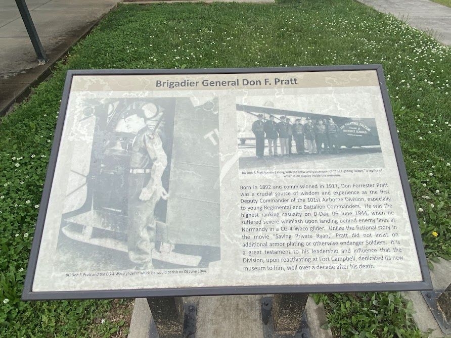 Photo: Brigadier General Don F. Pratt Marker