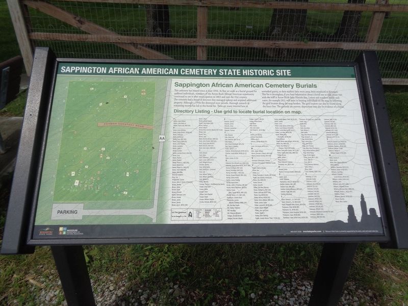 Sappington African American Cemetery Burials Historical Marker