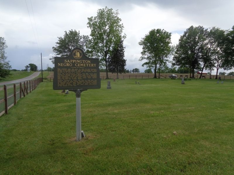 Sappington Negro Cemetery Historical Marker