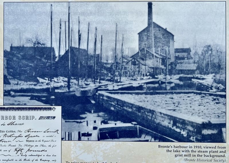 The Bronte Harbour Company Historical Marker