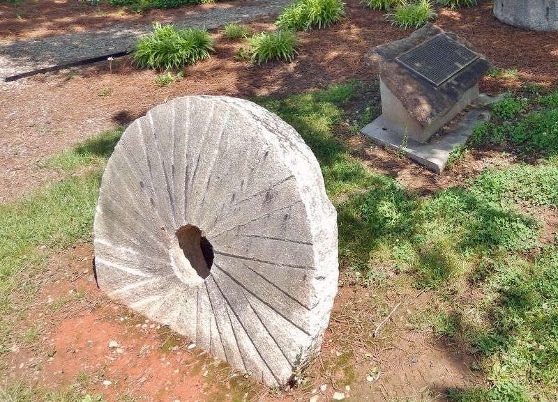Mill Stones from Old Metters Mill Historical Marker