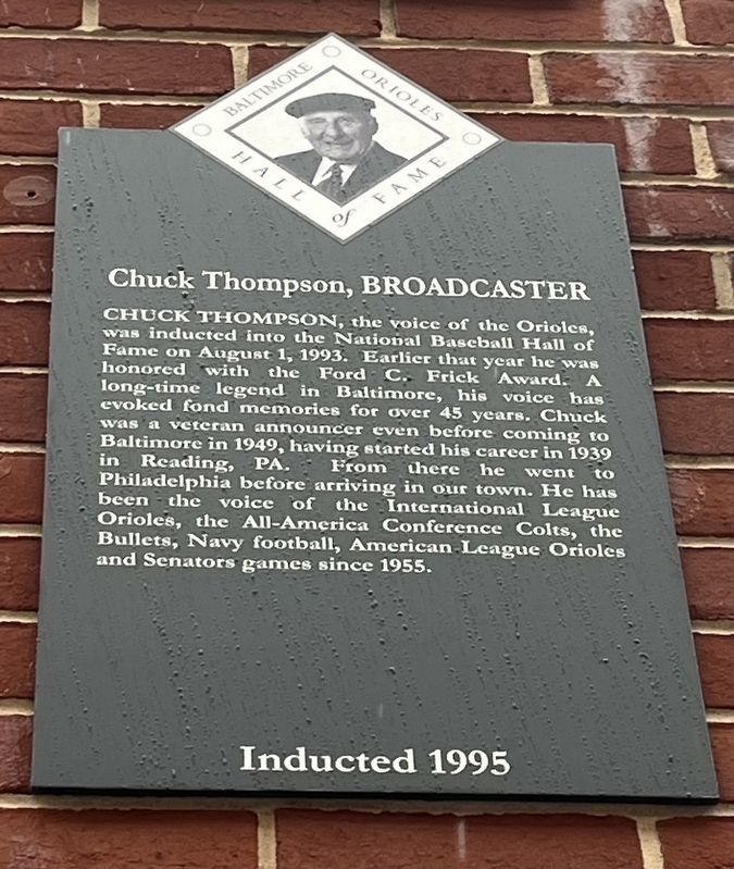 Chuck Thompson, Broadcaster Historical Marker