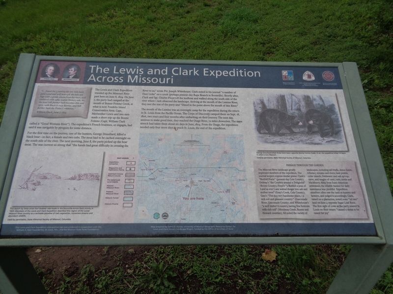 The Lewis and Clark Expedition Across Missouri Historical Marker