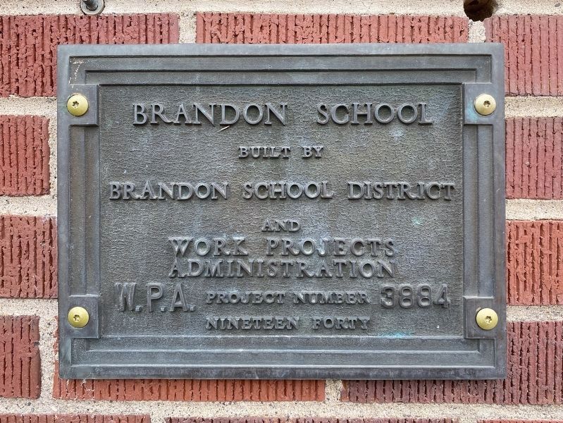 Brandon School Historical Marker