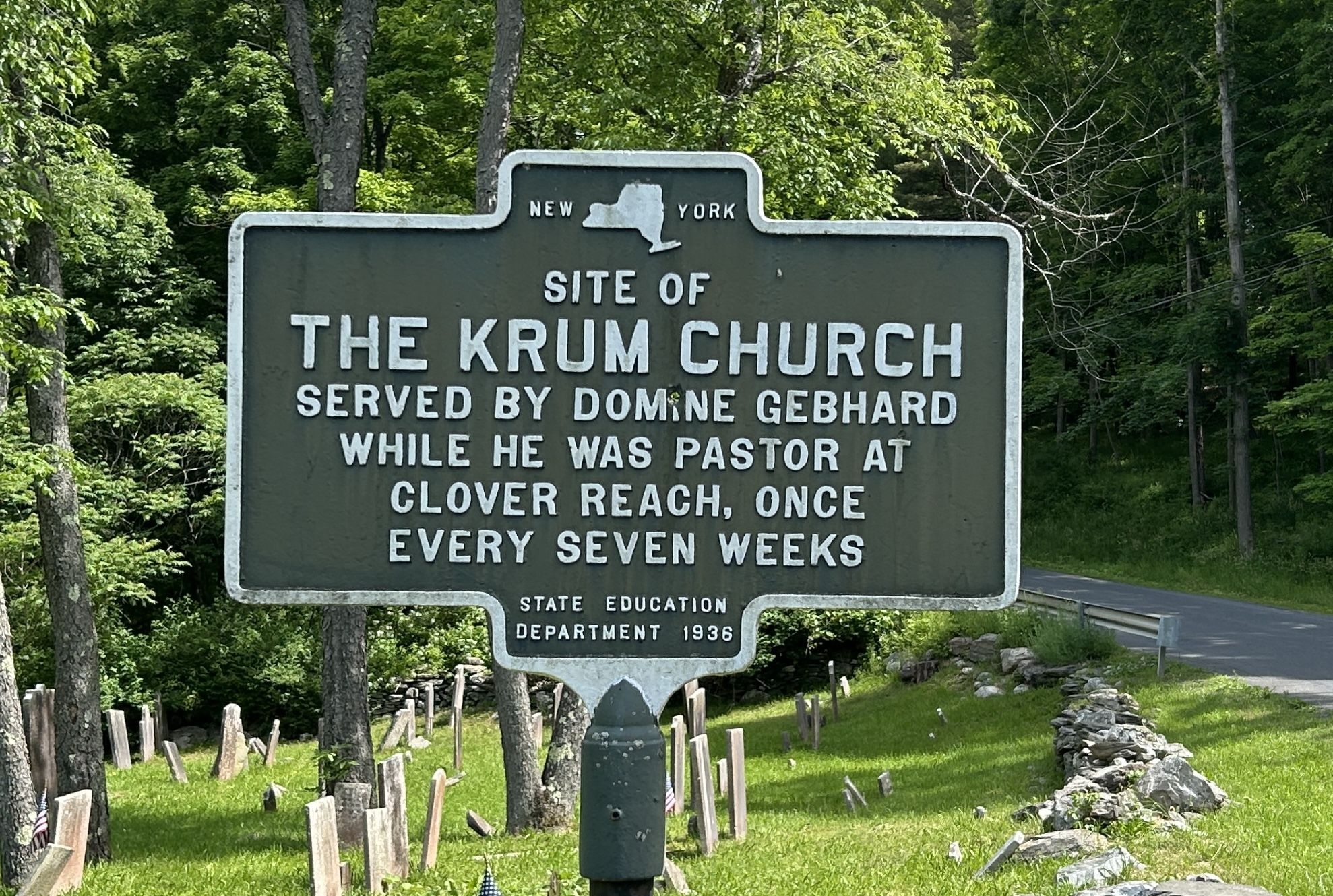 Photo: The Krum Church Marker