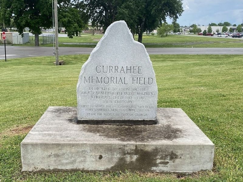 Currahee Memorial Field, a War Memorial