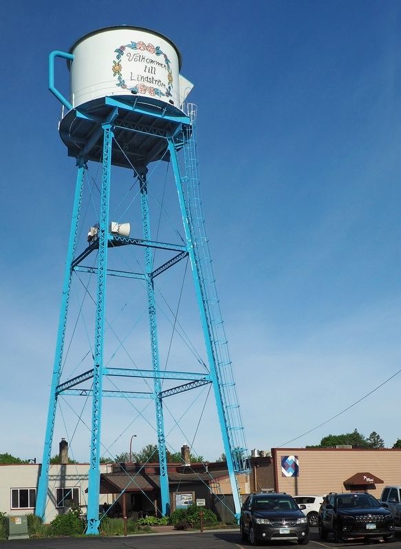Lindström's Iconic Water Tower Historical Marker