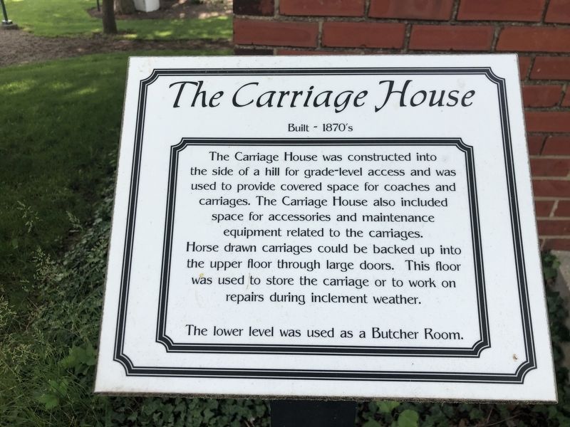 The Carriage House Historical Marker