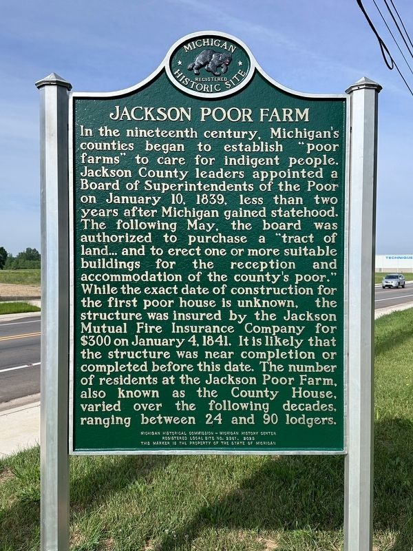 Jackson Poor Farm Historical Marker