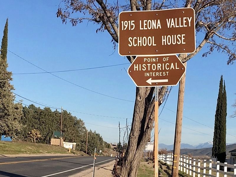 Leona Valley School House Historical Marker