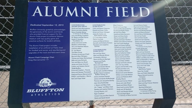 Alumni Field Historical Marker