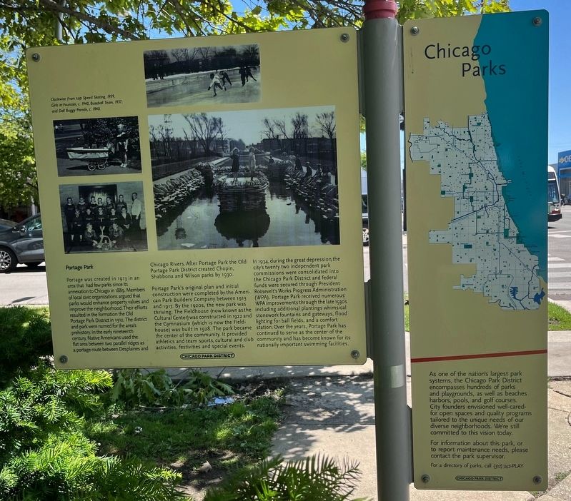 Portage Park Historical Marker
