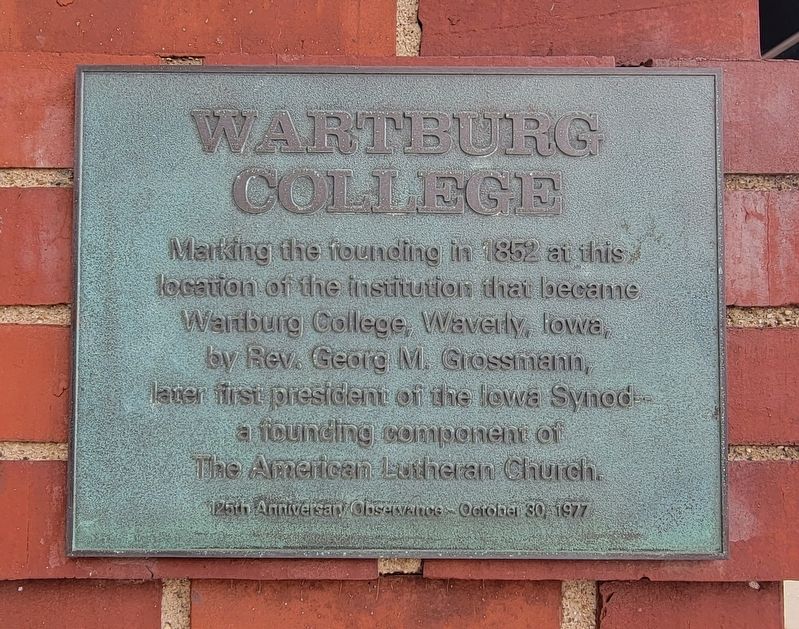 Wartburg College Historical Marker