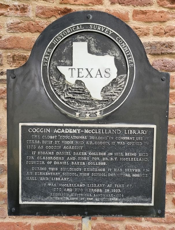 Coggin Academy-McClelland Library Historical Marker