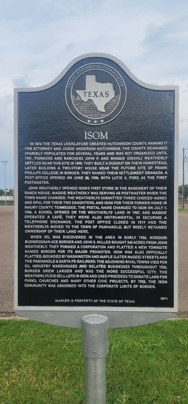 Isom Historical Marker