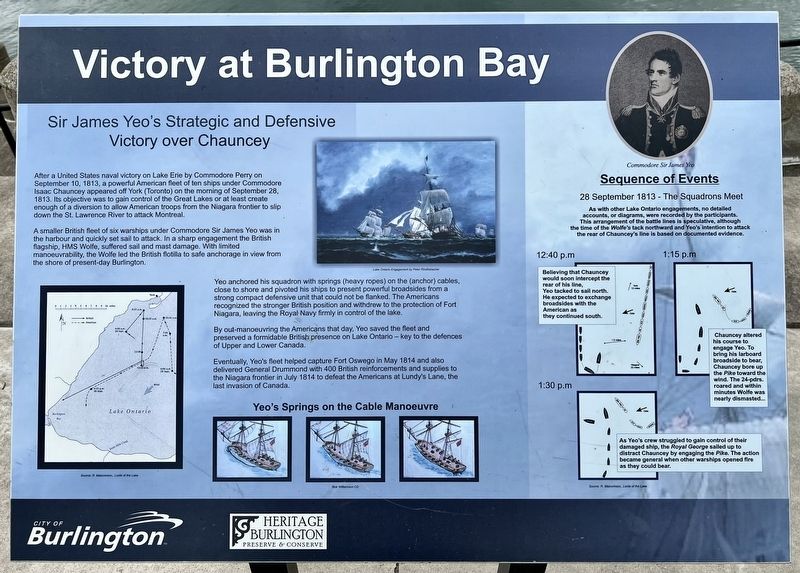 Victory at Burlington Bay Historical Marker