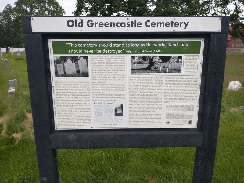 Old Greencastle Cemetery Historical Marker