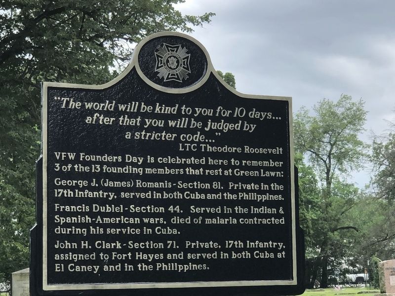 Founding of Veterans of Foreign Wars / VFW Founders Day Historical Marker