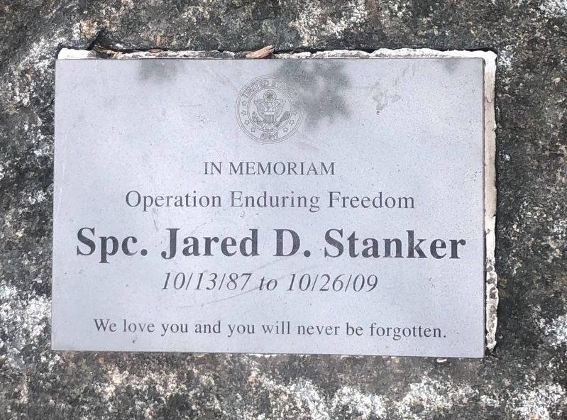 Spc. Jared D. Stanker, a War Memorial