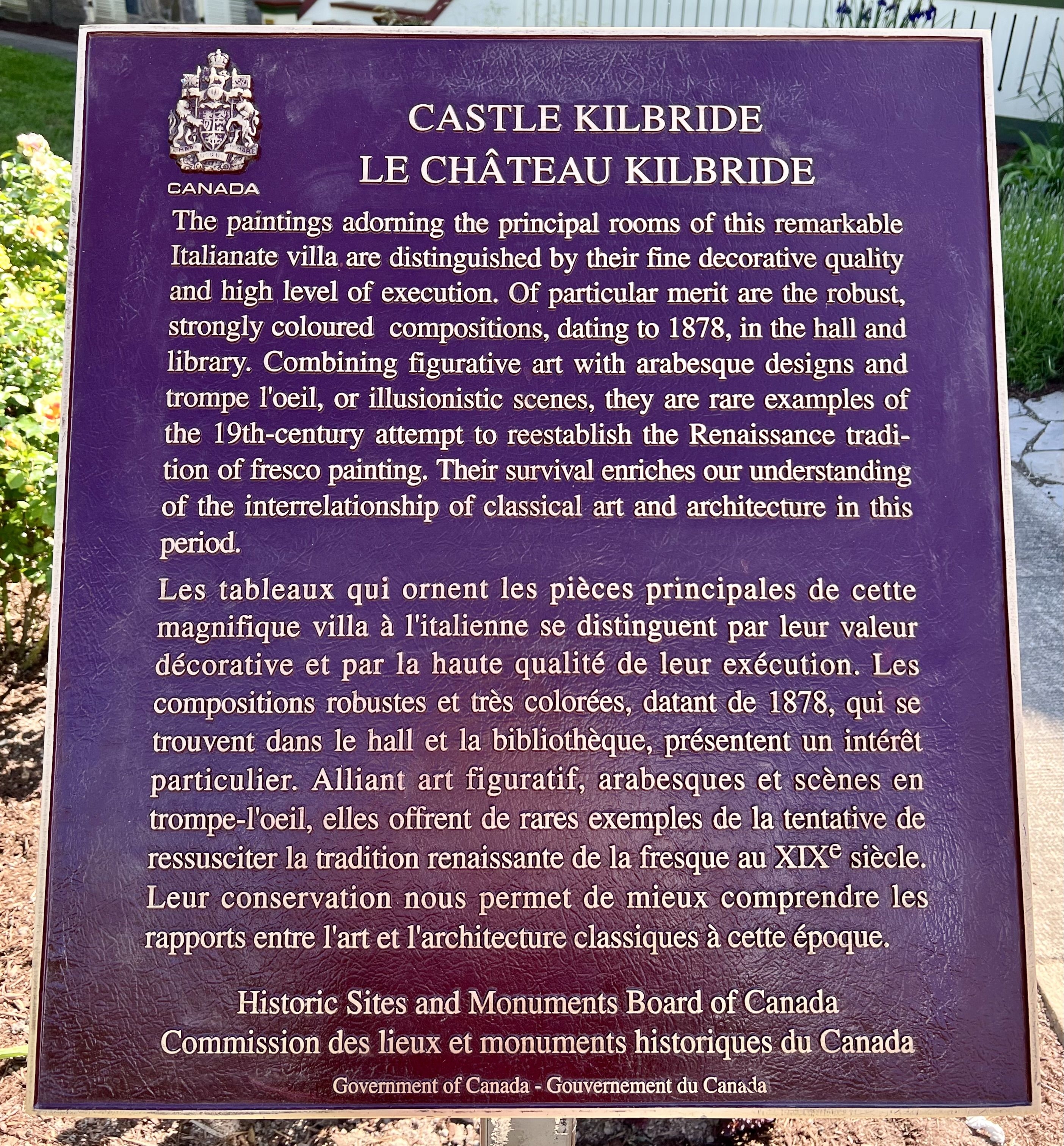Photo: Castle Kilbride/ La Château Kilbride Marker