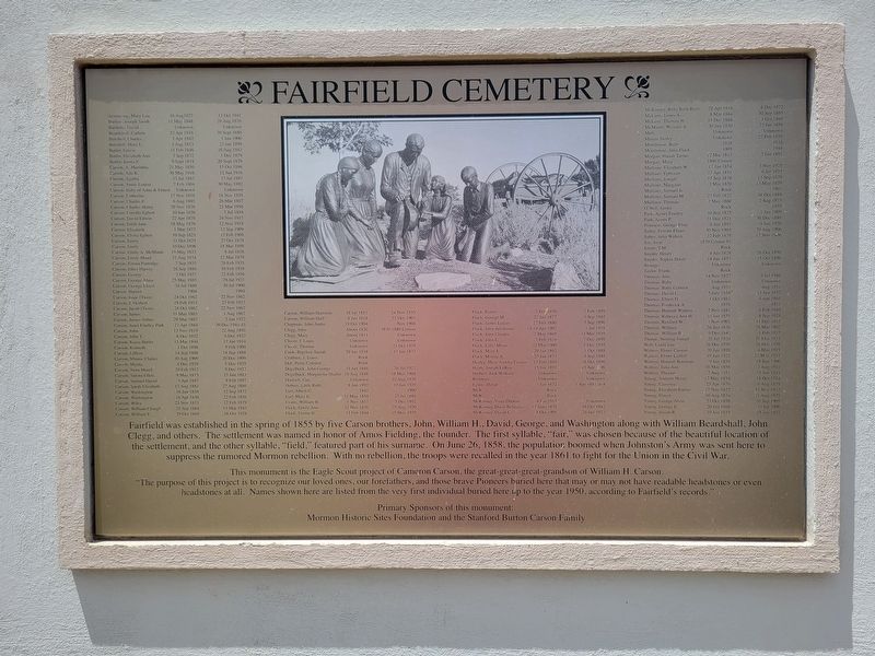 Fairfield Cemetery Historical Marker