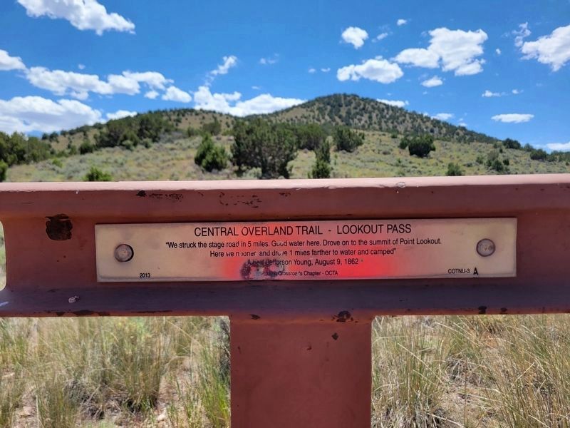 Central Overland Trail - Lookout Pass Historical Marker