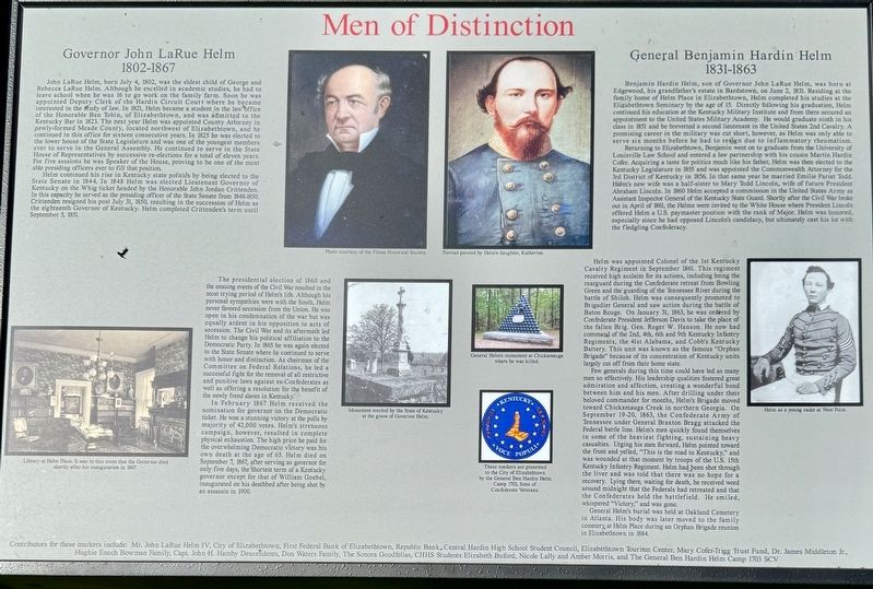 Men of Distinction Historical Marker