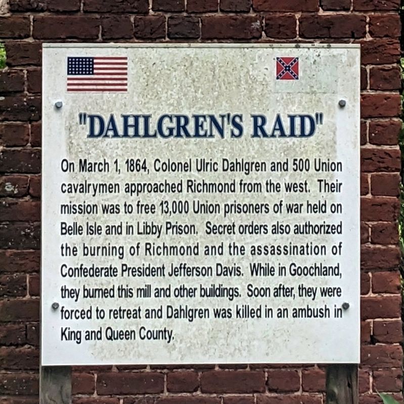 "Dahlgren's Raid" Historical Marker