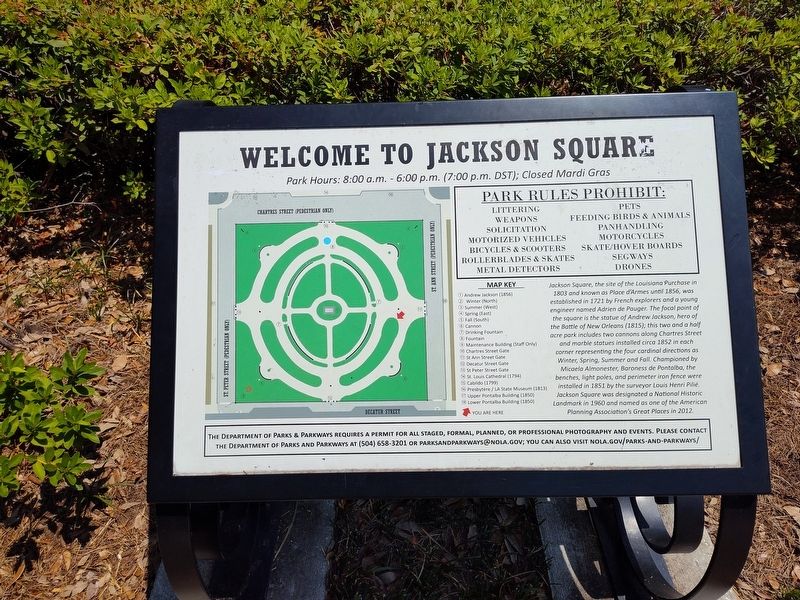 Welcome To Jackson Square Historical Marker