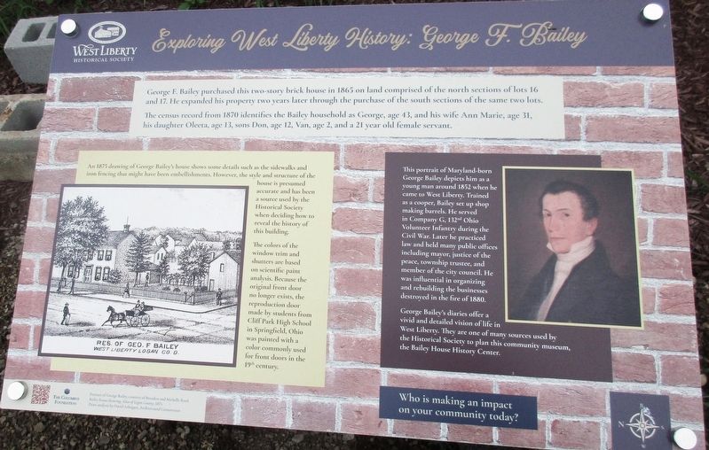 Exploring West Liberty History: George F. Bailey Historical Marker