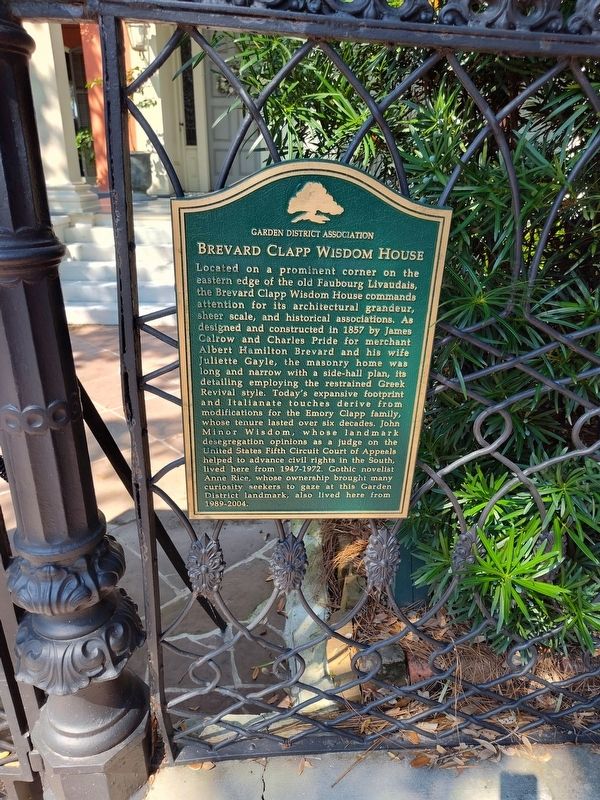 Brevard Clapp Wisdom House Historical Marker