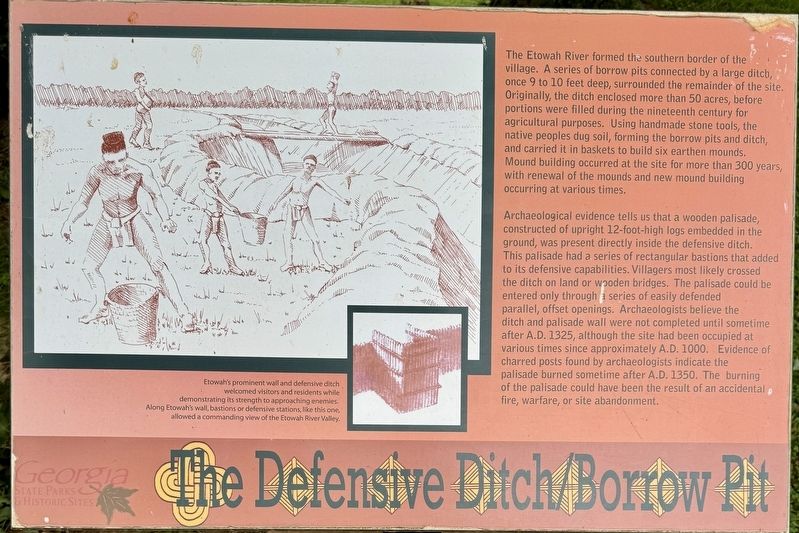 The Defensive Ditch/Borrow Pit Historical Marker