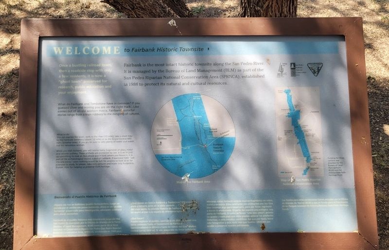 Welcome to Fairbank Historic Townsite Historical Marker