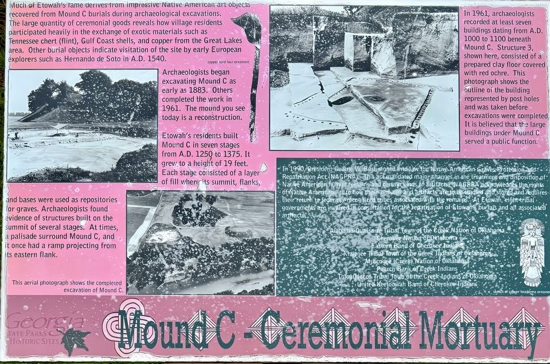 Mound C - Ceremonial Mortuary Historical Marker