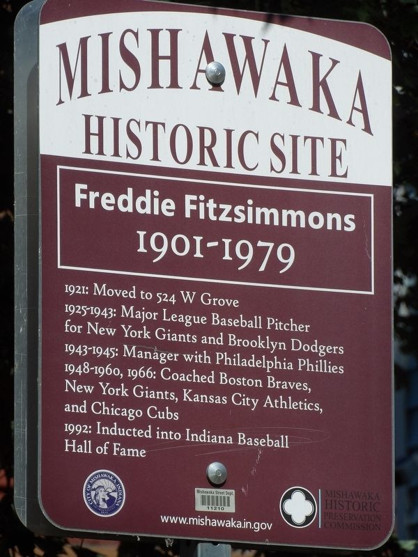 Freddie Fitzsimmons Historical Marker