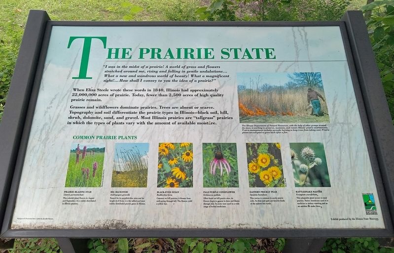 The Prairie State Historical Marker