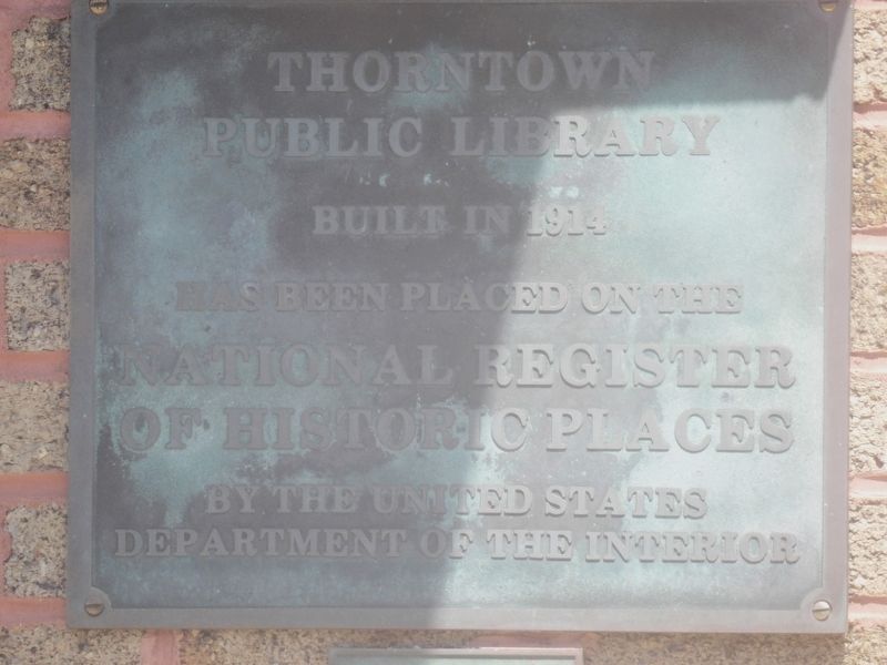 Thorntown Public Library Historical Marker