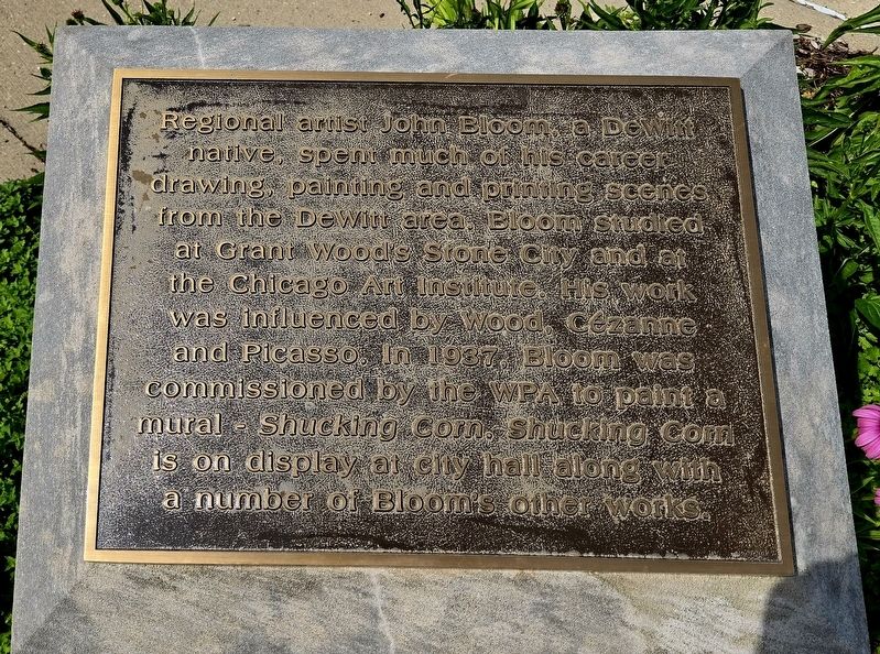 Regional Artist John Bloom Historical Marker