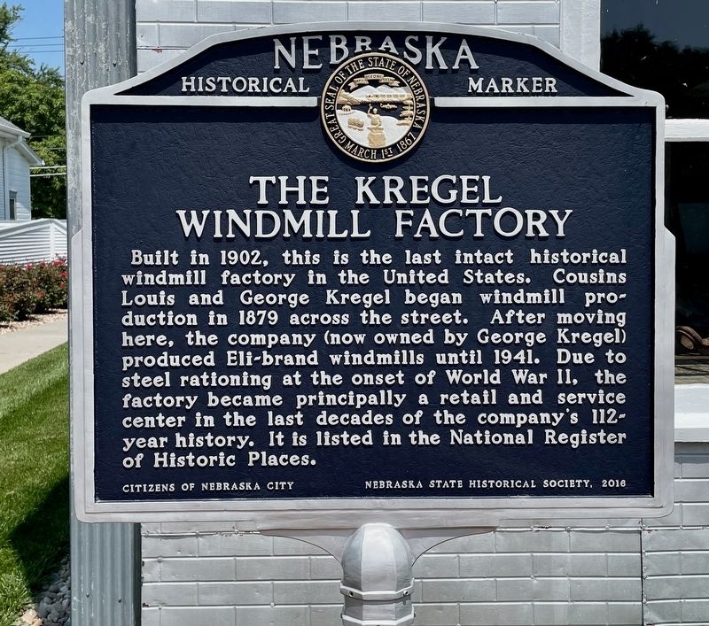 The Kregel Windmill Factory Historical Marker
