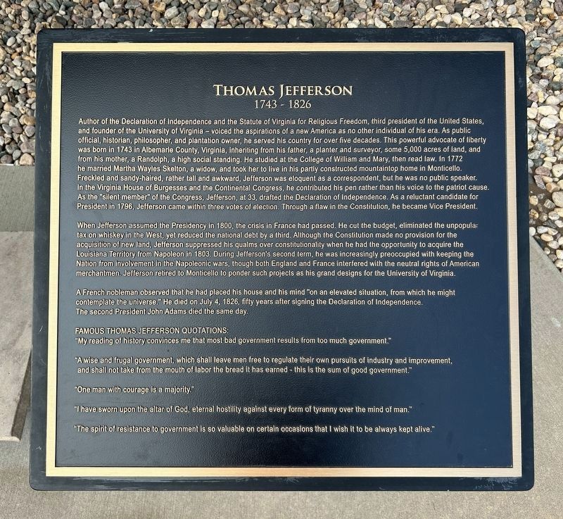Thomas Jefferson Historical Marker