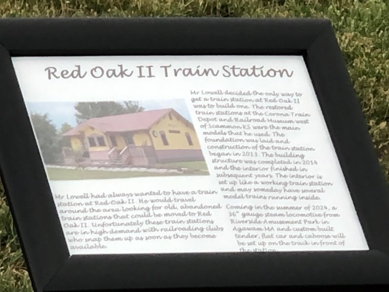 Red Oak II Train Station Historical Marker