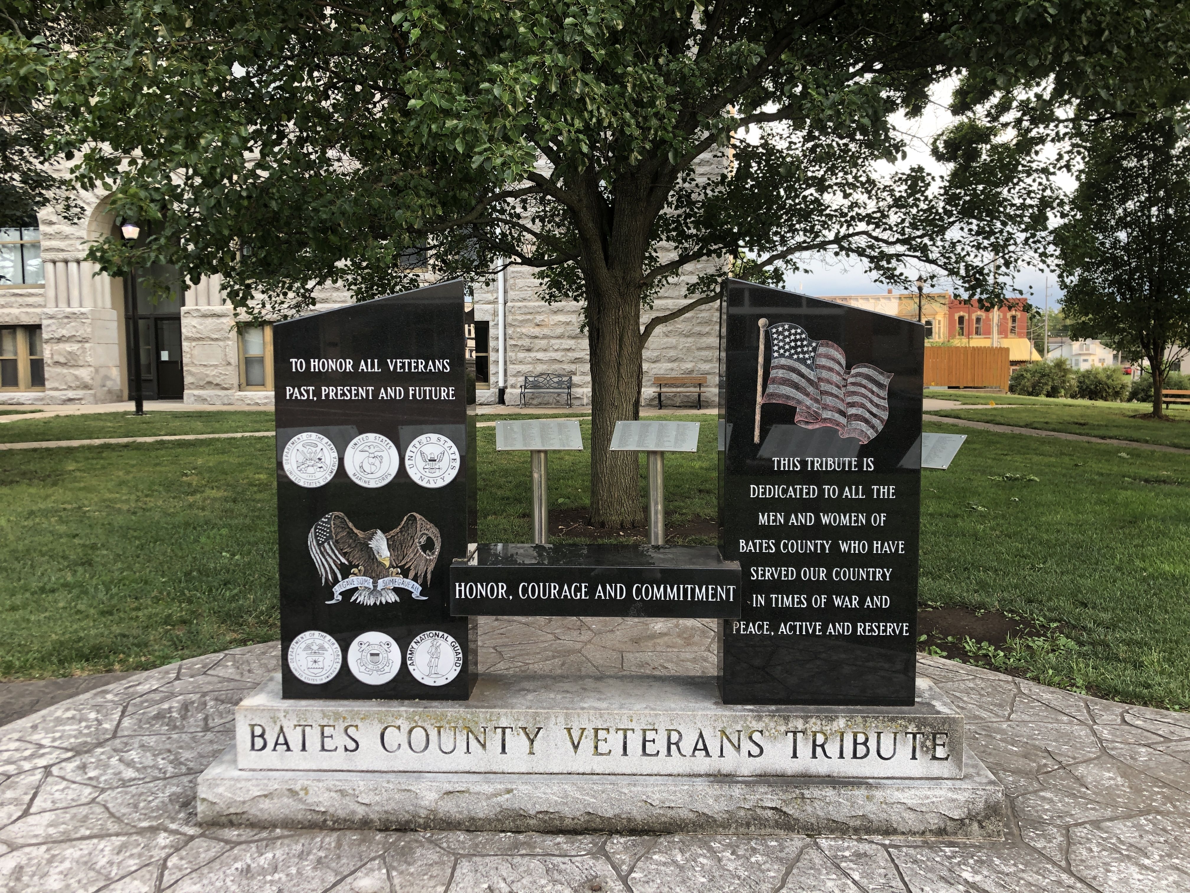 Photo: Bates County Veterans Tribute Marker