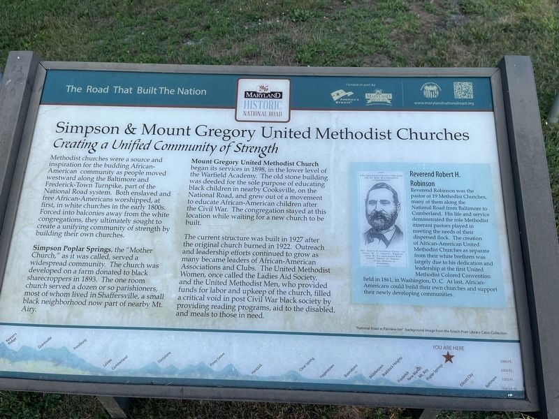 Simpson & Mount Gregory United Methodist Churches Historical Marker