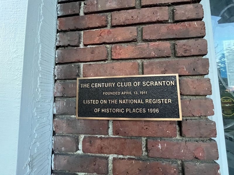 The Century Club of Scranton Historical Marker