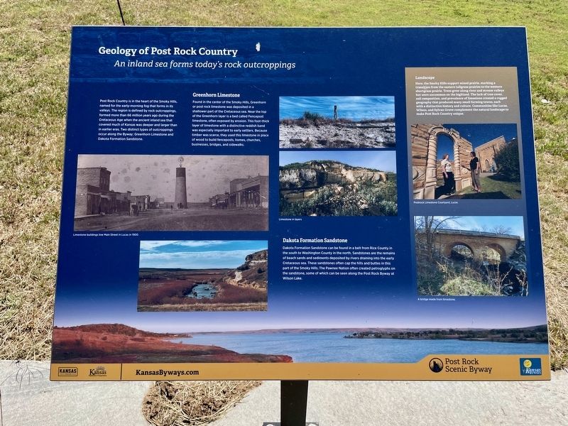 Geology of Post Rock Country Historical Marker