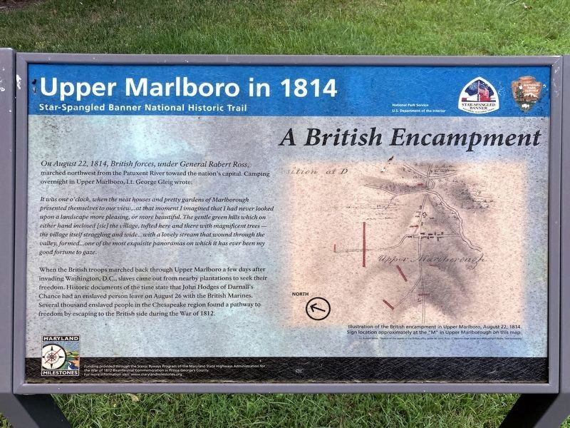 A British Encampment Historical Marker