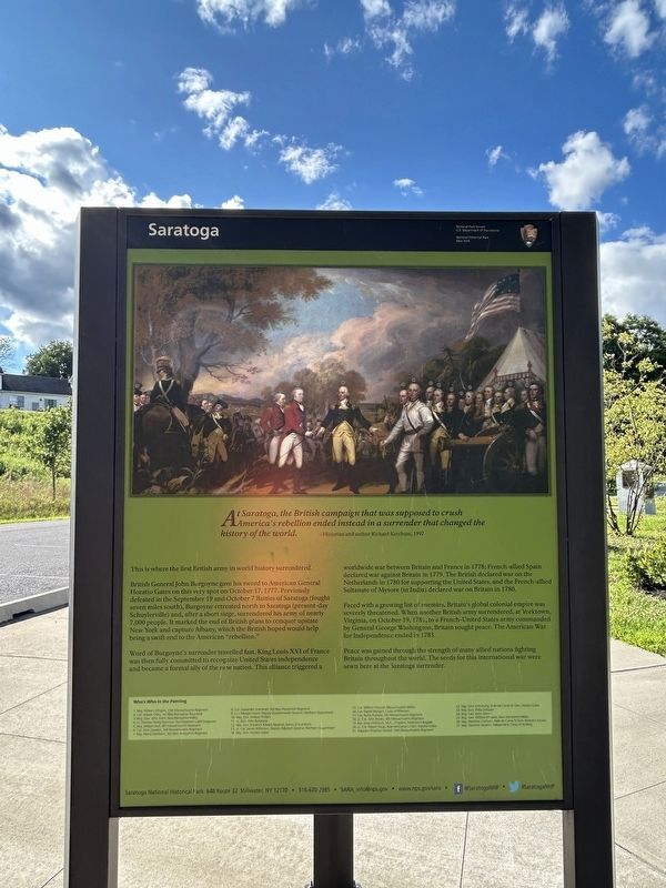 Saratoga Surrender Site Historical Marker