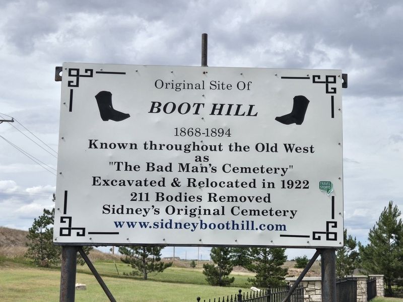 Original Site of Boot Hill Cemetery Historical Marker