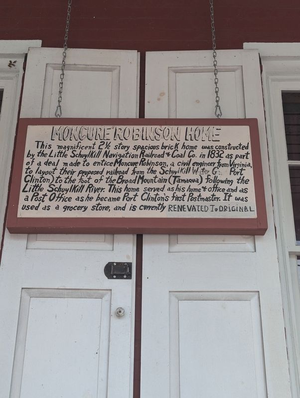 Moncure Robinson Home Historical Marker