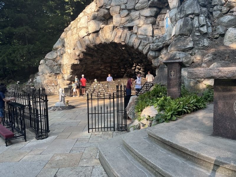 The Grotto of Our Lady of Lourdes Historical Marker